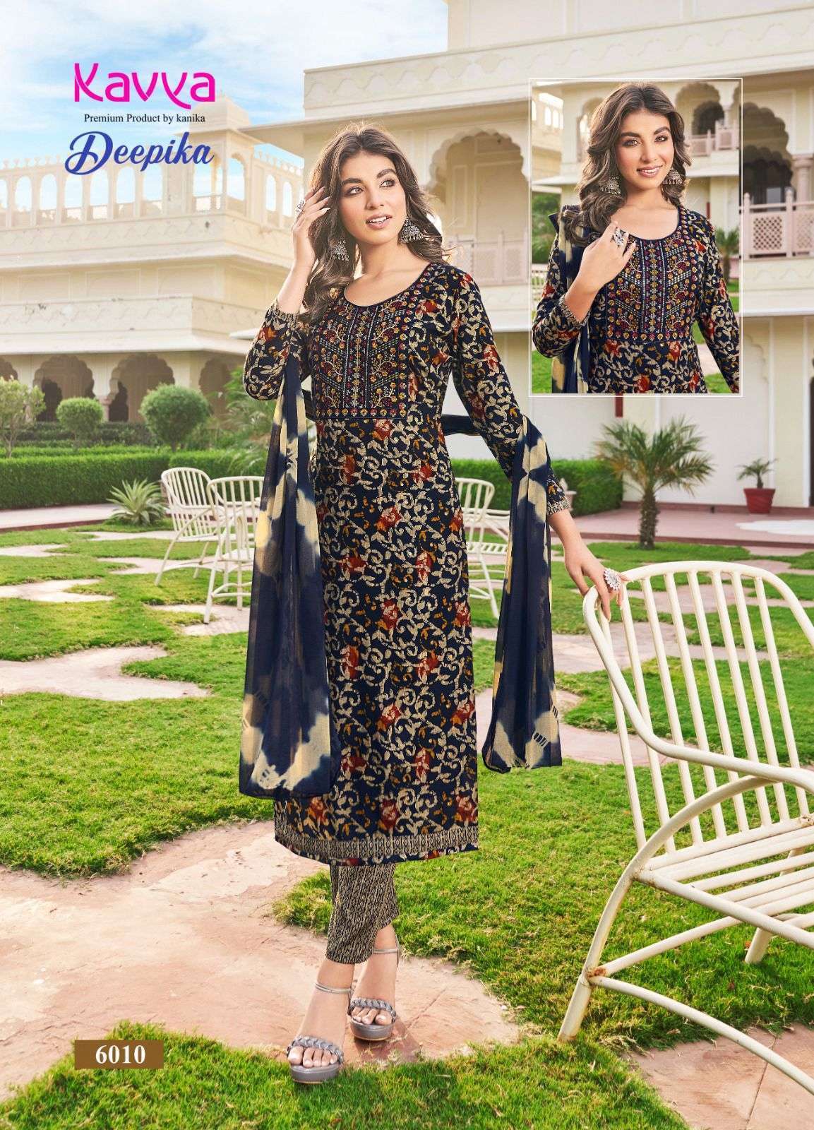 Kavya Deepika Vol 6 Embroidery Readymade Dress Material Wholesale Collection
