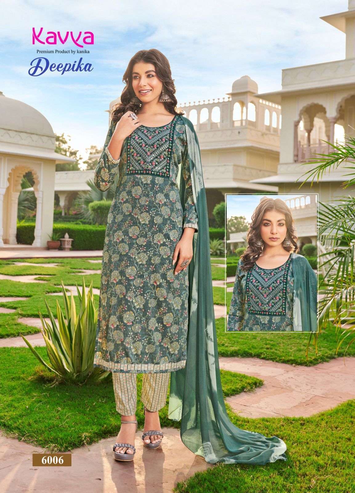 Kavya Deepika Vol 6 Embroidery Readymade Dress Material Wholesale ...