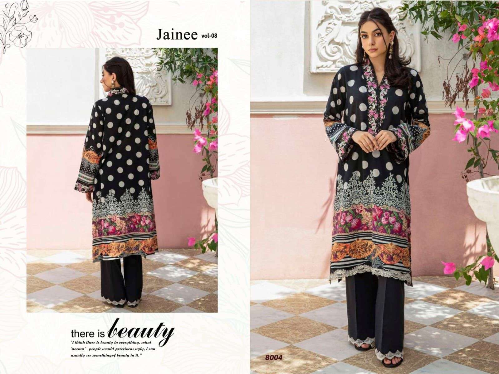 Agha Noor Jainee Vol 8 Luxury Lawn Traditional dress materials