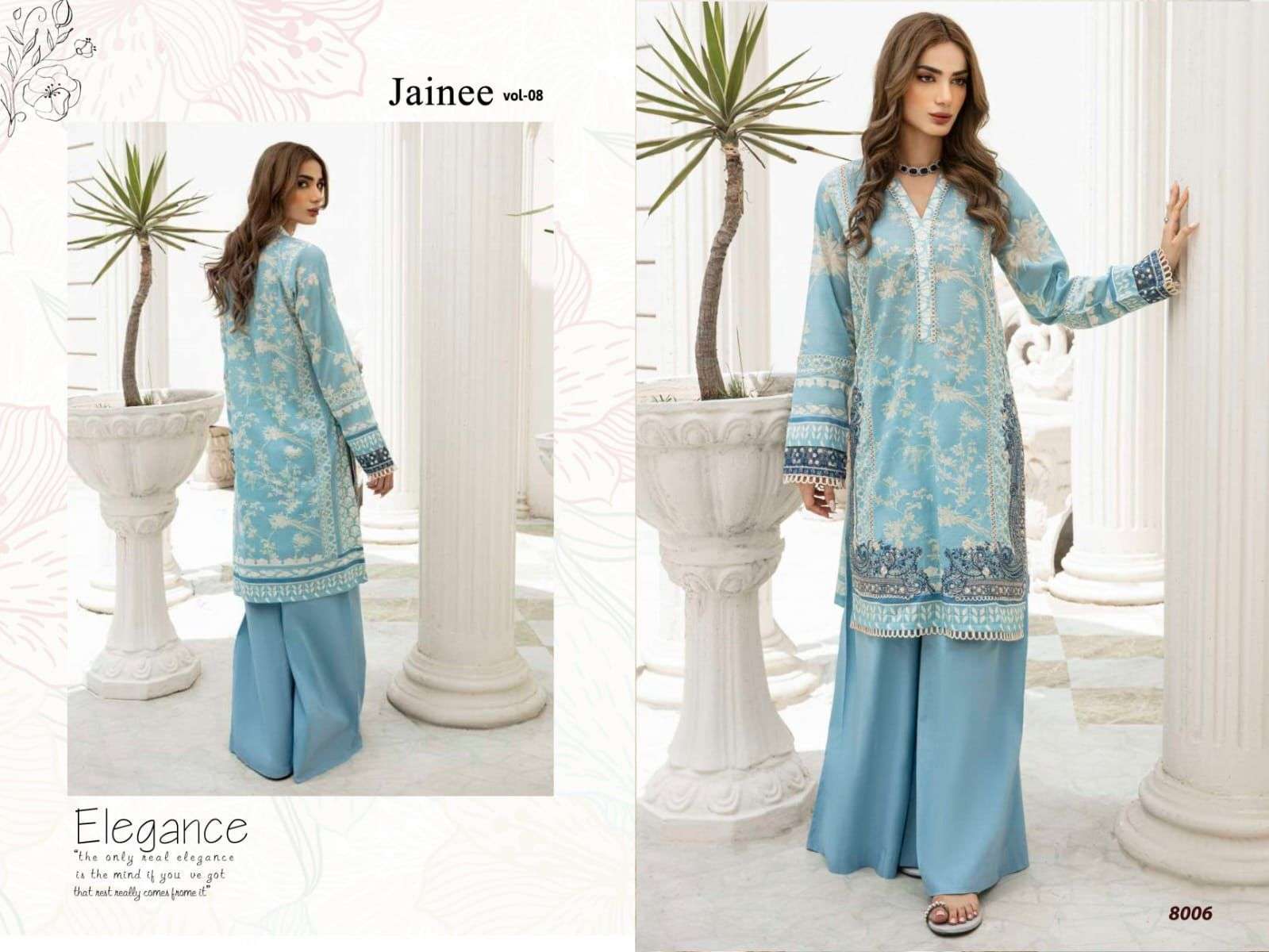 Agha Noor Jainee Vol 8 Luxury Lawn Traditional dress materials